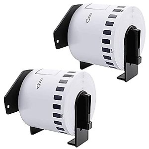 Aomya 2 Pack DK-1209 Small Address Label Compatible for Brother DK1209 Die-Cut Paper Label Roll 1.1 in x 2.4 in(62mm x 29mm) 800 Labels per Roll with 2 Reusable Cartridge
