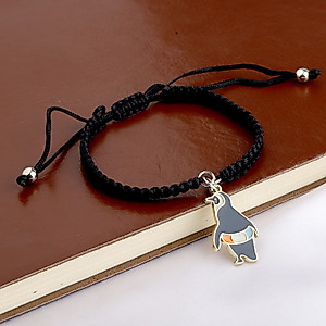 PLITI Penguin Gift For Women Penguin Lover Gift Penguin Fans Gift Penguin Theme Bracelet Cute Penguin Jewelry (penguin bg)