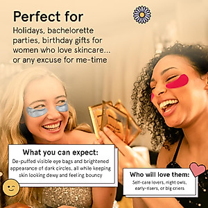 Under Eye Mask - Reduce Dark Circles, Puffy Eyes, Undereye Bags, Wrinkles - Gel Under Eye Patches, Vegan Cruelty-Free Self Care by grace and stella (24 Pairs, Blue)