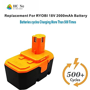 KUDLI 3500mAH Battery Compatible for Ryobi 18V Battery One+ Power Tools Replace for1400672, B-1815-S P101 ABP1803 BPP1820 1322401 1400672 130224007 1323303 Battery Cordless Power Tools