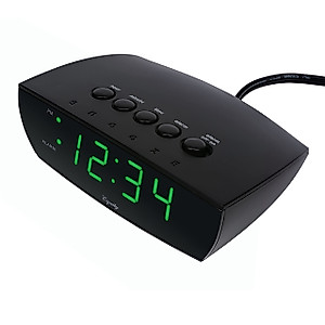 La Crosse Technology Equity 75902 Green LED 0.9 Inch Digital Alarm Clock
