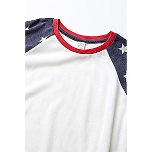 Alternative Kids' Big Baseball Printed eco-Jersey-Youth t-Shirt, Stars, YL
