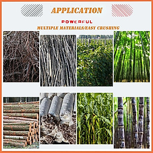 HayWHNKN Wood Shredder Chipper Hand Pushed Wood Crusher Branch Crusher 5inch Max Wood Diameter 220v 3kw for Corn Straw Grass