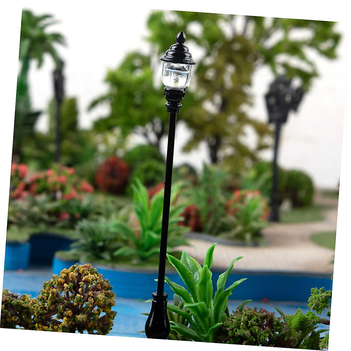 Uonlytech 24 Pcs Model Garden Lamp Miniature Mini Street Light Model Miniature Decor Garden Lamp Miniature Small Garden Decor Mini Lamp Model Mini Garden Lamp Mini Lamp Statue