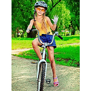 Handepo womens 6 Pairs Sunscreen Fingerless Summer UV Protection Driving Riding Fishing Gloves, Multicolored, Medium