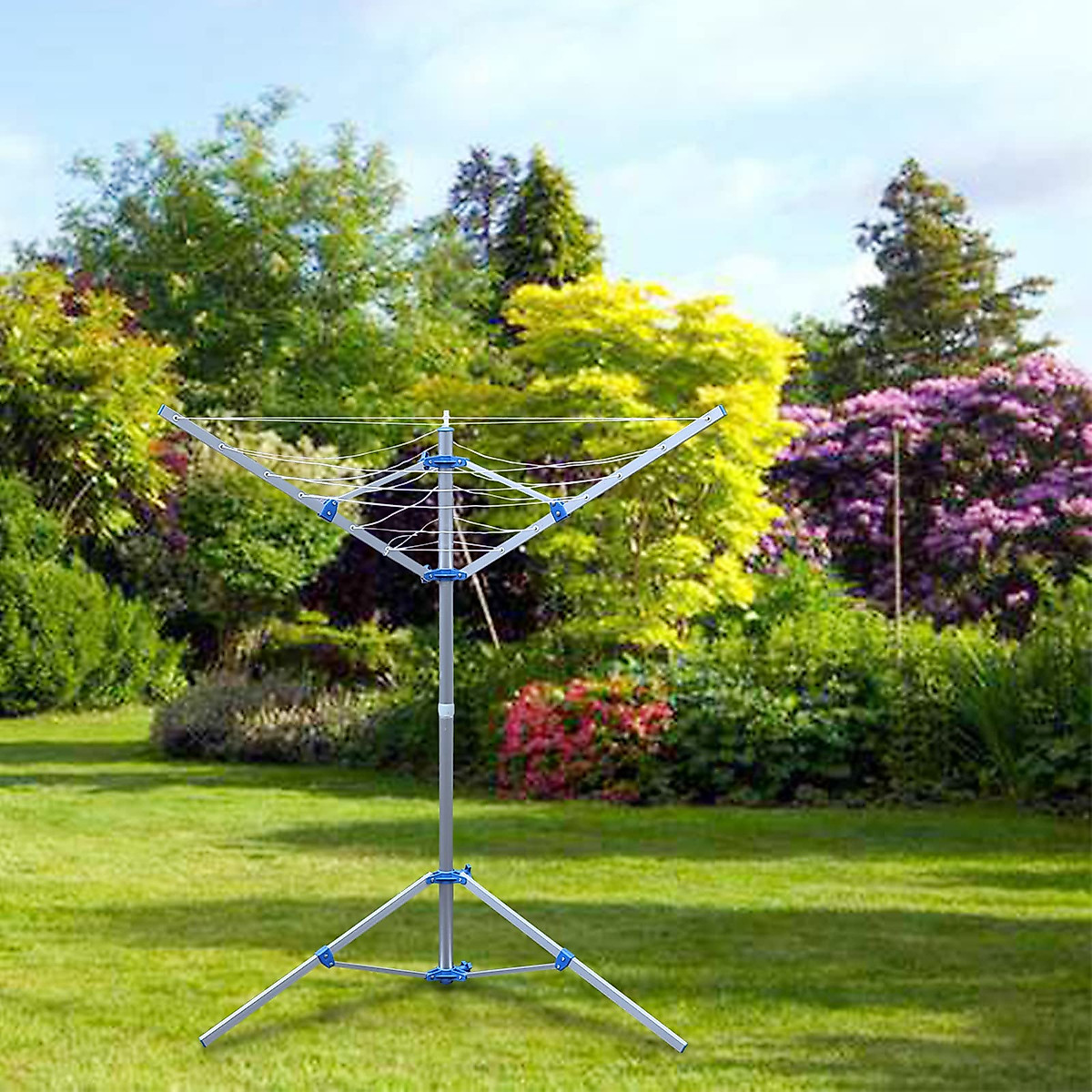 ZHFEISY Clothes Line Height Adjustable Clothes Drying Rack Umbrella Dryer with Drying Line Sweater Drying Rack Outdoor Clothes Hanger for Outdoor and Indoor