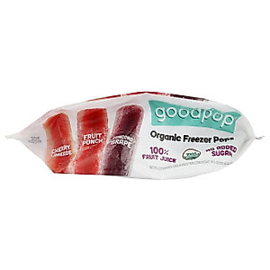 GOODPOP Organic Assorted Freezer Pops 20 Count, 30 FZ
