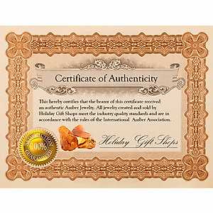 HolidayGiftShops Sterling Silver and Baltic Honey Amber Square Ring Nelda