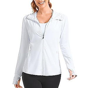 Stelle Women's UPF 50+ Sun Protection Hoodie Jacket Full Zip Long Sleeve with Pockets SPF Hiking Shirt Outdoor