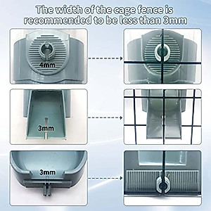 Tfwadmx Rabbit Hanging Auto Food Water Dispenser Pet Cage Suspended Food Water Bowl Chinchilla Gravity Detachable Feeder Waterer Set for Puppy Kitten Bunny Ferrets Guinea Pig (Blue)