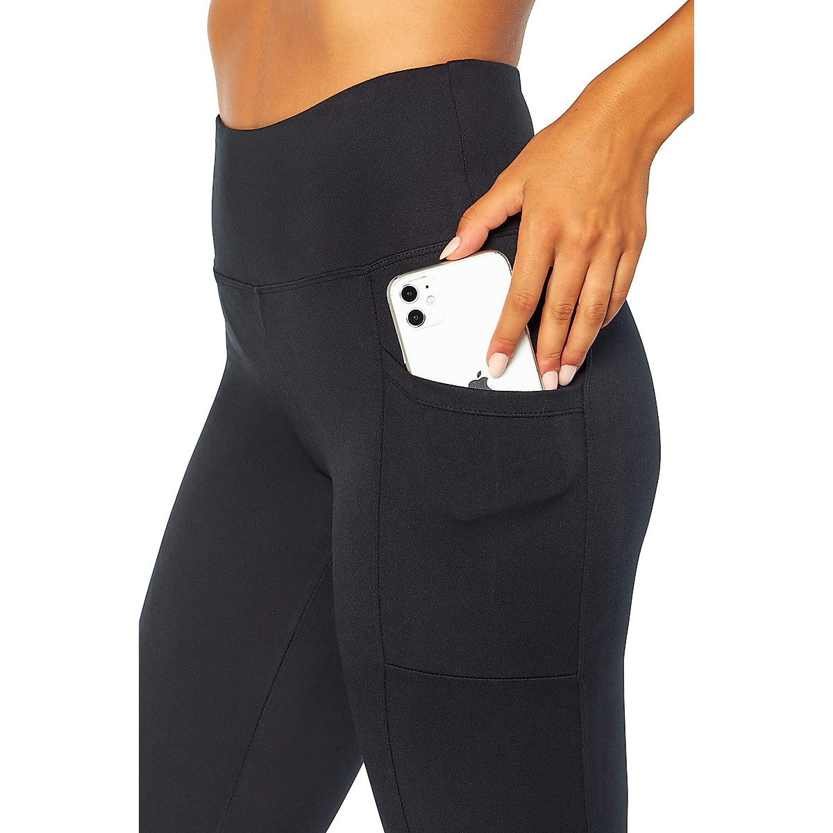 Balance Collection Womens Standard Emilia High Rise Pocket Bootcut Yoga Pant, Black, Large