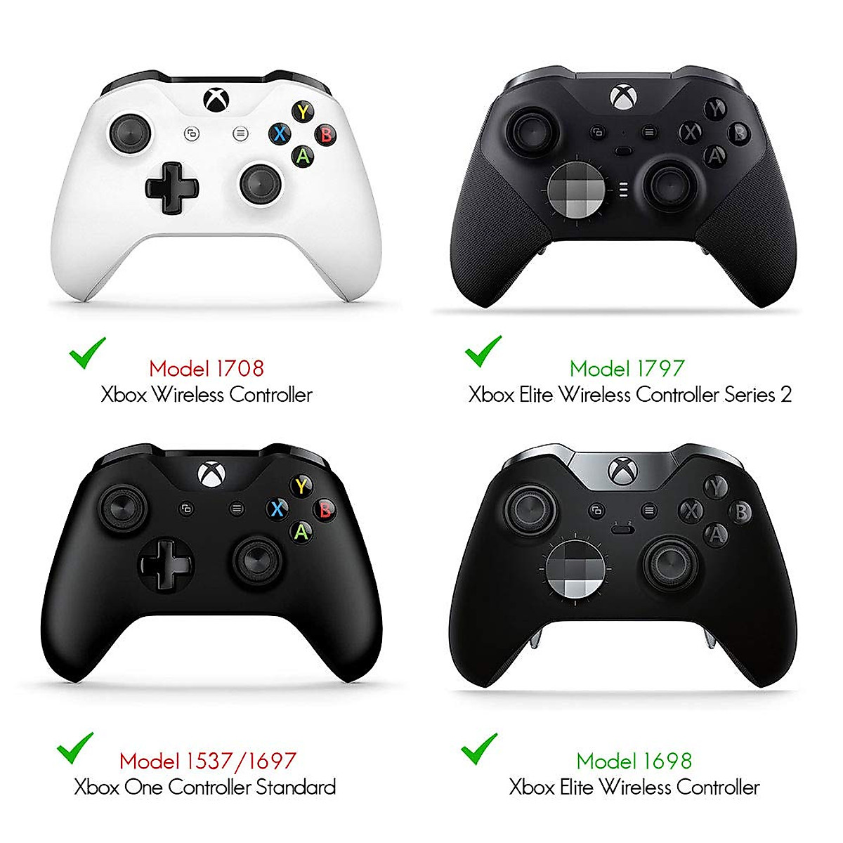 TOMSIN Replacement D-Pads for Xbox Elite Controller and Xbox One Controller, Magnetic Directional Pad Kits for Xbox Elite Controller Series 2 (Faceted and Standard) (Silver)