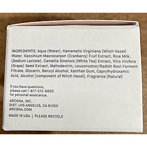 ARCONA Triad Pads - Cold Processed Cranberry and Rice Toner, Brightening Toner Pads for Face, 45 Facial Toner Pads. Made in The USA.