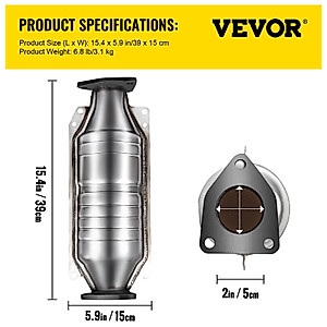 VEVOR Catalytic Converter For Honda 98-02 Accord EX LX Catalytic Converter