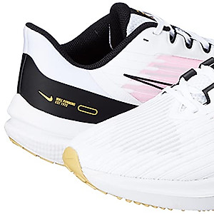 NIKE Women's Sneaker, White Pink Spell Black Wheat Gold, 8