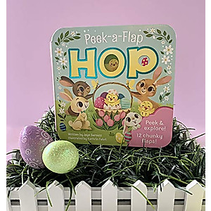 Peek-a-Flap Hop - Children's Lift-a-Flap Board Book Gift for Easter Basket Stuffers, Ages 2-5