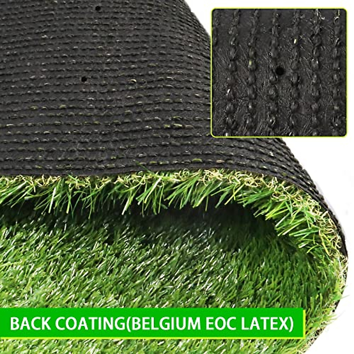 AYOHA 3 FT x 8 FT Artificial Grass, Realistic Fake Grass Deluxe Synthetic Turf Thick Lawn Pet Turf, Indoor/Outdoor Landscape, Easy to Clean with Drain Holes, Non-Toxic, High Density, 35mm