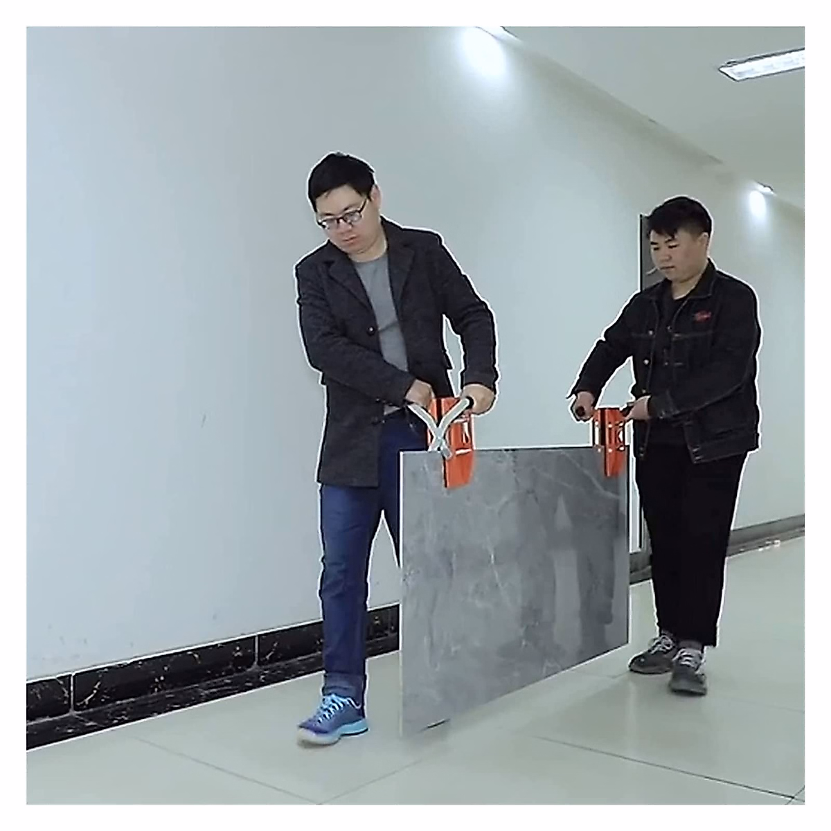 Stone Seamless Seam Setter Granite Carrying Clamps Double Handed Stone Panel Carriers Lifter Tools For Lifting Quartz Worktops Slabs Marble(Color:1 PC)