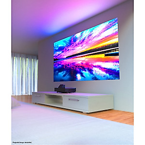 Epson EpiqVision Ultra LS500 Laser Ultra Short Throw Projector, 4000 lumens, 4K PRO-UHD, HDR, Android TV, Google Assistant, HDMI 2.0, Built-in Speakers, Sports, Gaming, Movies & Streaming – Black