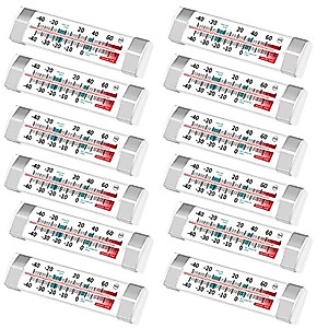 12 Pack Fridge Refrigerator Freezer Thermometer