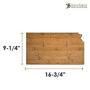 Totally Bamboo Kansas State Shaped Serving & Cutting Board, Natural Bamboo