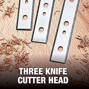 DEWALT Thickness Planer, 13-inch 3 Knife for Larger Cuts, 20,000 RPM Motor (DW735X)