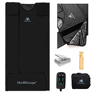 NordikEscape Infrared Sauna Blanket Zero EMF (70"x36") - Far Infrared Blanket Sauna for Detox and Relaxation - infared Sauna Blanket - Infrared Sauna Bag - Sauna Manta - Portable Home Sauna