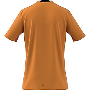 adidas Men's Designed 4 Movement Tee, Orange Rush, Medium