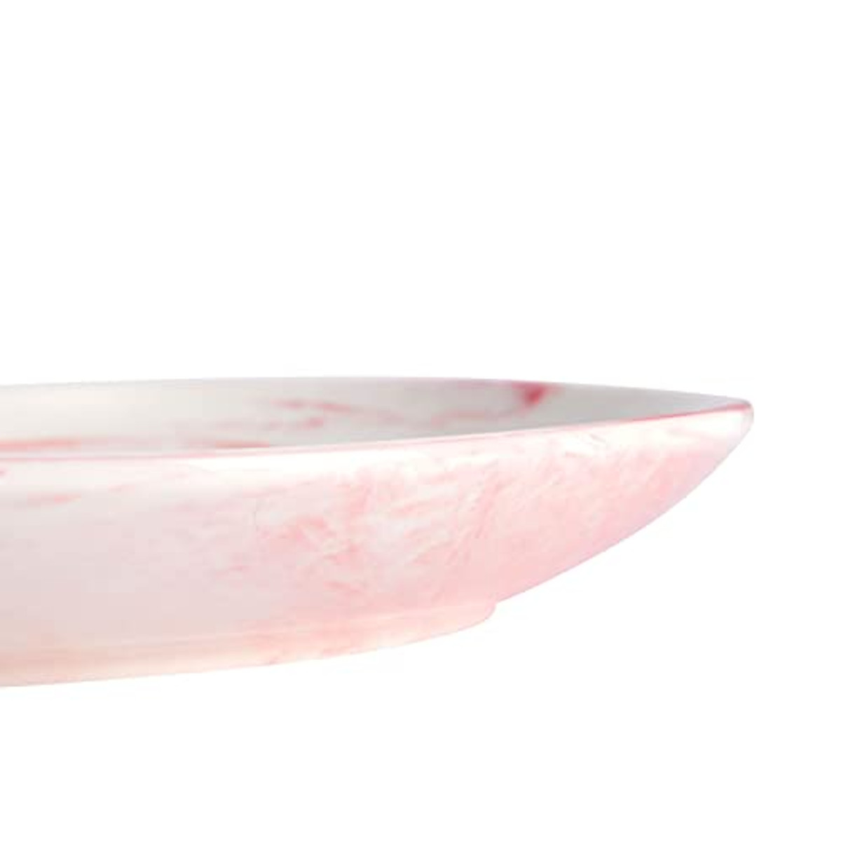 Juvale 6 Pack Pink Marble Ceramic Plates, 10 Inches, Microwave and Dishwasher Safe Pink Marbled Plates for Kitchen