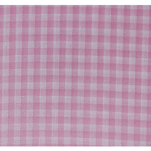 Richlin Fabrics 3 Yard Pack 1/4" Gingham Check Pink/White