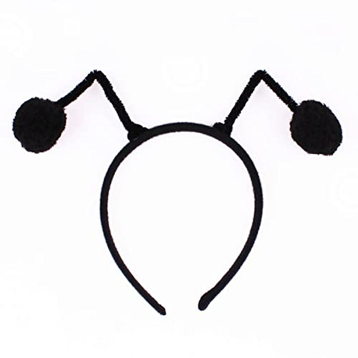 Utavu Bee Antenna-Headband for Kids Adults Girls Boys Ladybug Insect Headbands as Halloween Dress Up Costume Accessory for Pretend Play Party Favors with Pompom Balls, Black