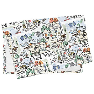 Fish Kiss State Map Multi-Use Towel (New York)