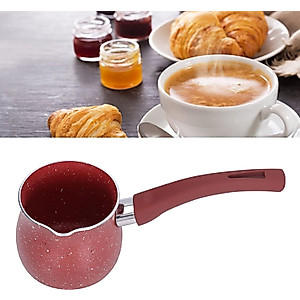 Mini Butter Warmer Pan, Butter Pot, Dansk Butter Warmer, dansk cookware, Single Handle Coffee Warmer Boiling Pot Mini Milk Pan Aluminum Alloy Non Stick Anti Scalding for Cooking(Red)