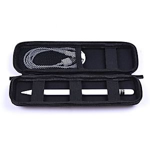 Cosmos Black Color EVA Hard Shell Stylus Pen Pencil Case Holder Compatible with Apple Pencil, Wacom Stylus Executive Fountain Pen, Ballpoint Pen, Stylus Touch Pen