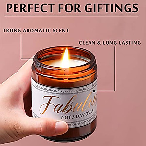 2 Pack Sweet Scented Soy Candle Birthday Gifts for Women Not a Day Over Fabulous Soy Candle 50 Hour Burn Time 40th 50th 60th 70th Gifts for Mom Sister Wife Aunt Coworker