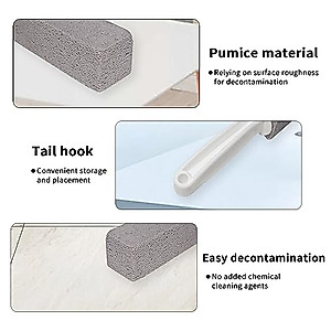 Pumice Stone for Toilet Cleaning, Pumice Cleaning Stone with Handle, Toilet Cleaner, Pumice Stone, Toilet Wand, Toilet Bowl Cleaner Brush, Toilet Brush (2PCS)