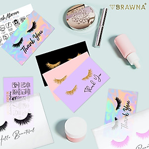100 Pack English Lash Extension Aftercare Cards With Thank You Note, Size 3.5”x2” inches, fake eyelashes care cards with complete instructions, Black
