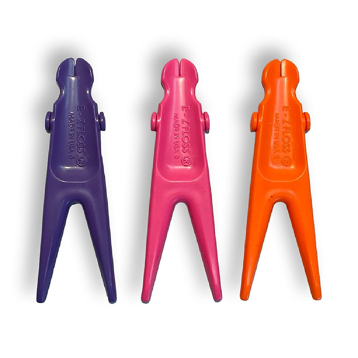 E-Z Floss Dental Floss Holder (Purple, Orange, Pink)