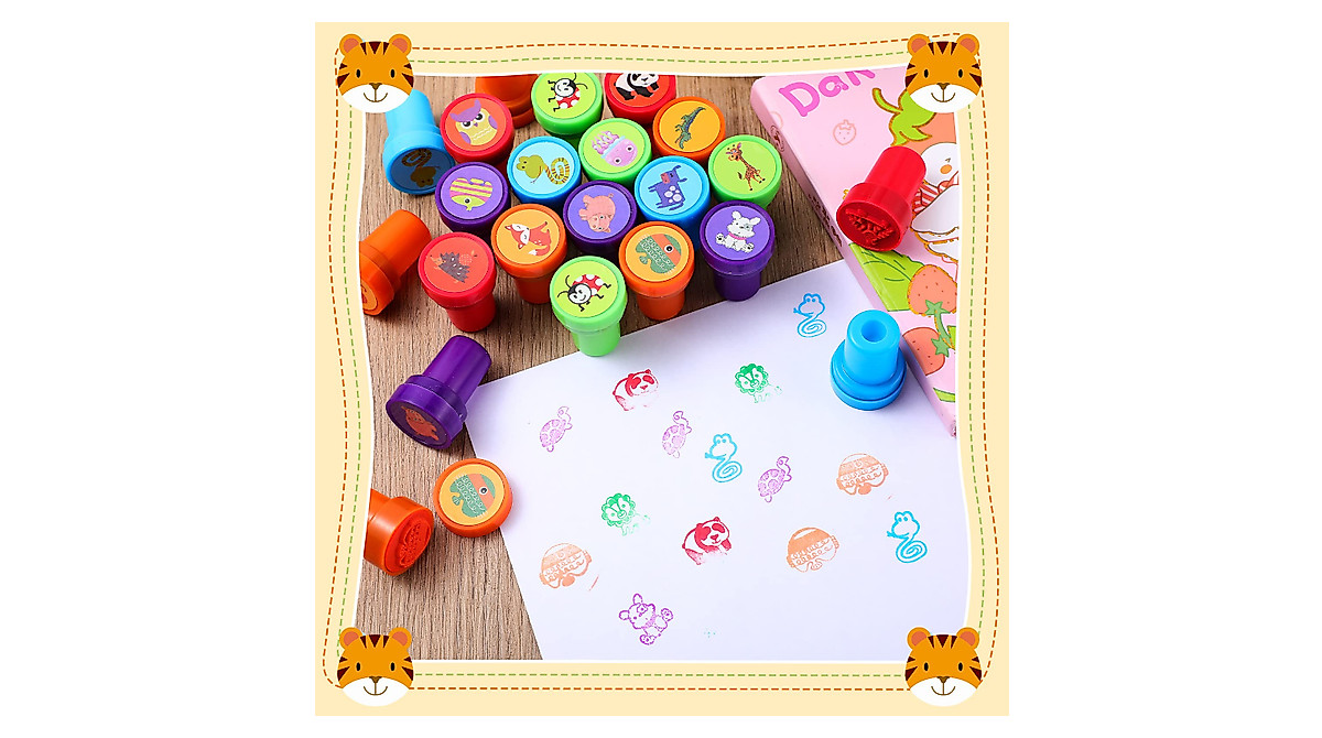 48 Animal Stamps for Kids | Fun Jungle Safari Gift