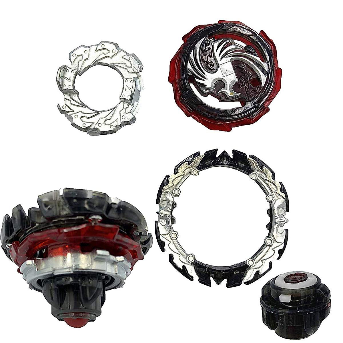 Bey Battle Burst Blade Evolution Turbo B-131 Booster Dead Phoenix.0.at Red Sparking Left & Right Launcher Handle Grip Starter Set Gaming Battling Top God Bay Lr Bey launcher Spinning Toy Gift for Boys