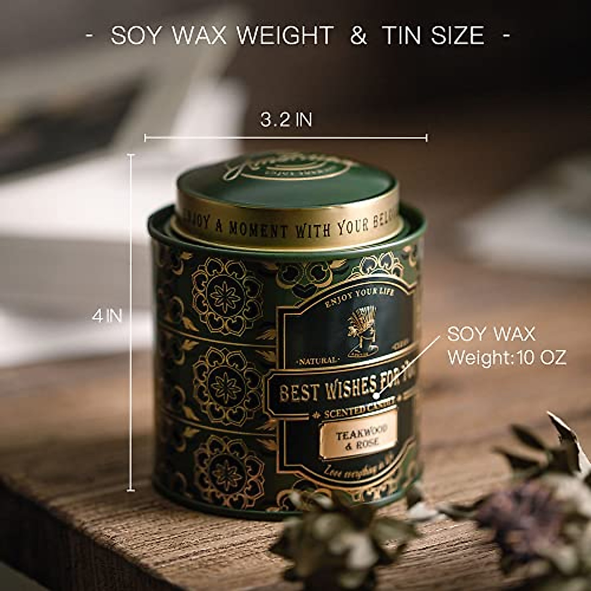 3 Pack Scented Candles Gifts Set for Women, Christmas Candles for Home Scented Soy Jar Candles for Mom with Strongly Fragrance for Aromatherapy Candle