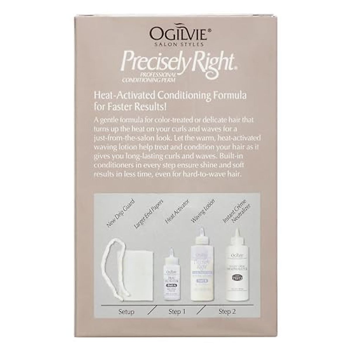 Ogilvie Salon Styles Precisely Right Professional Conditioning Perm Kit - Ideal for Color-Treated, Thin, or Delicate Hair - 1 Application