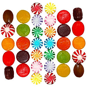 Hard Candy Mix - 3 LB Bulk Variety Candy Bag - Assorted Classic Hard Candy - Large Candy Bag for Office, Party Favor Filler - Individually Wrapped Hard Candy - Mint, Starlight, Toffee, Butterscotch, Strawberry and More