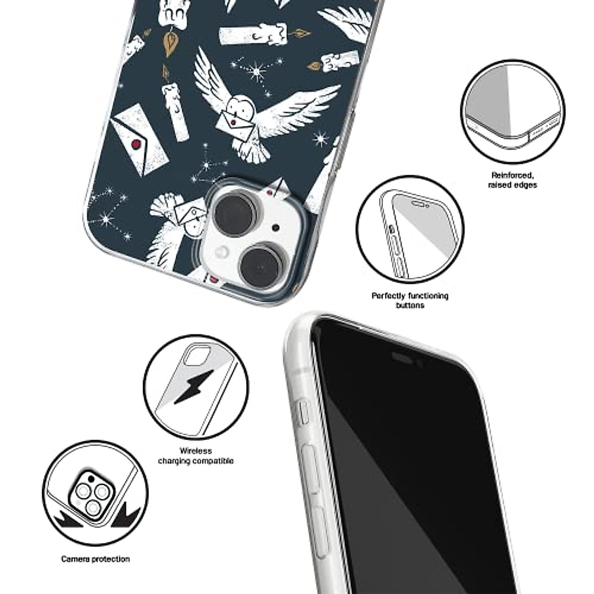 ERT GROUP Mobile Phone case for iPhone 14 Original and Officially Licensed Harry Potter Pattern 034 optimally adapted to The Shape of The Mobile Phone, case Made of TPU