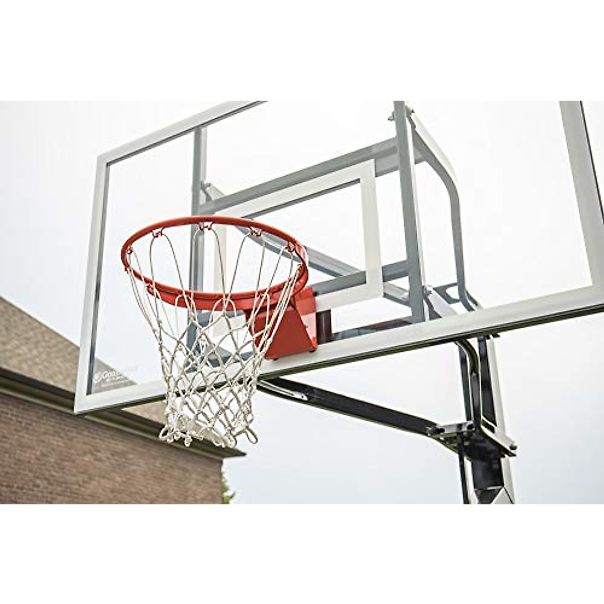 Goalsetter All-American In Ground Adjustable Basketball System with 60-Inch Glass Backboard and Collegiate Breakaway Rim, Black (SS45560G5)