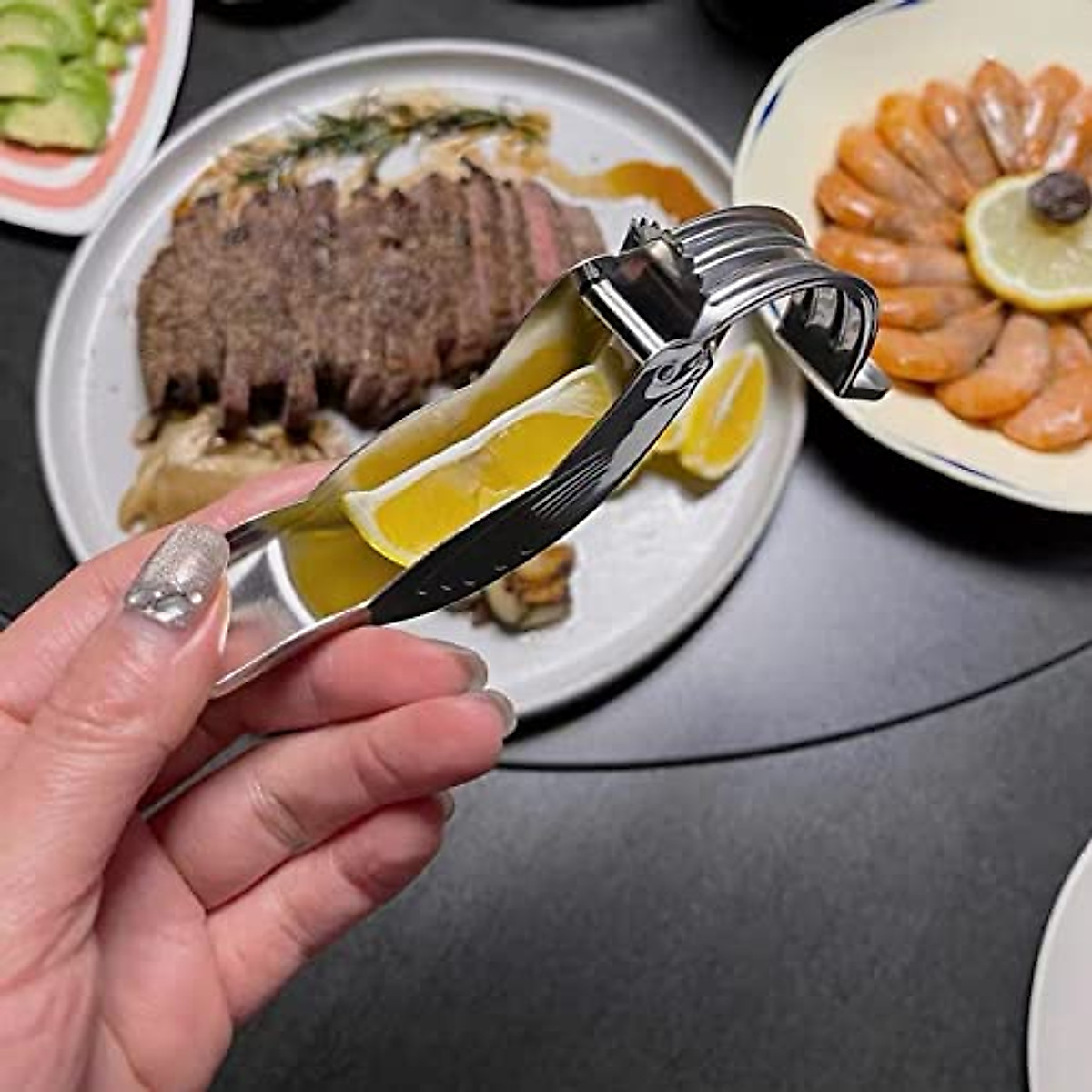 OGWSRK Elegant Bird shaped Stainless Steel Manual Lemon Juicer and Lime Extruder, Manual Lemon Juicer, Stainless Steel Fruit Juicer Portable Lemon Citrus Bird Lemon Juicer Kitchen Gadget Manual Lemon Juicer Silver (2 pieces)