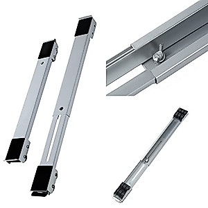 Heavy Duty Extendable Appliance Rollers Mobile Washing Machine Base Extensible Appliance Roller, Dryer Base, Non-Slip, with Wheels (grey)