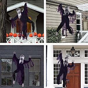 Renbuzhu 53" Halloween Decorations - Scary Climbing Zombie for Wall, Yard, Porch, Haunted House Outdoor Indoor Party Decor Supplies Creepy Fun Prop