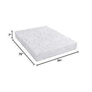 Olee Sleep Foam Mattress, Full, White/Beige