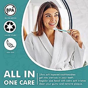 KENT ORALS,[Kent] Classic - (2 Set) Gentle Action Ultra Soft,Eco-Friendly BPA Free Toothbrush for Sensitive Teeth,Gums for Adults & Teens - 12 PCS (2 Set)